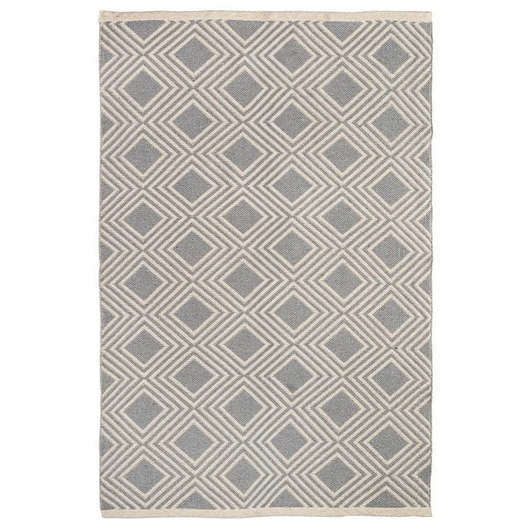 Handwoven Rugs in Diamond in Light Grey - Miss Lyn