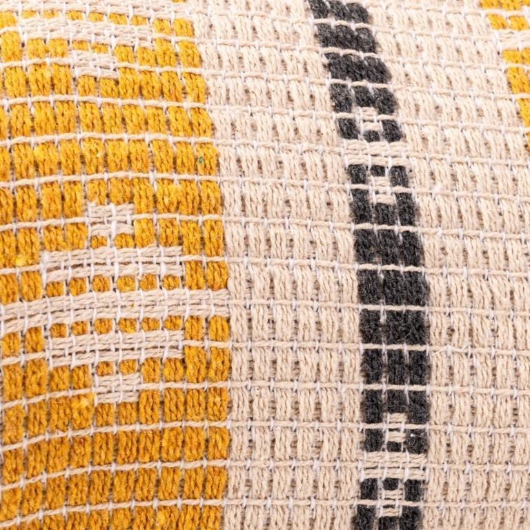 100% Cotton Throw | Pyramid Weave in Yellow | 150cm x 200cm
