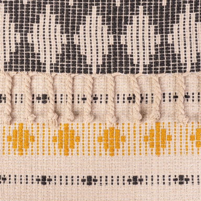 100% Cotton Throw | Pyramid Weave in Yellow | 150cm x 200cm