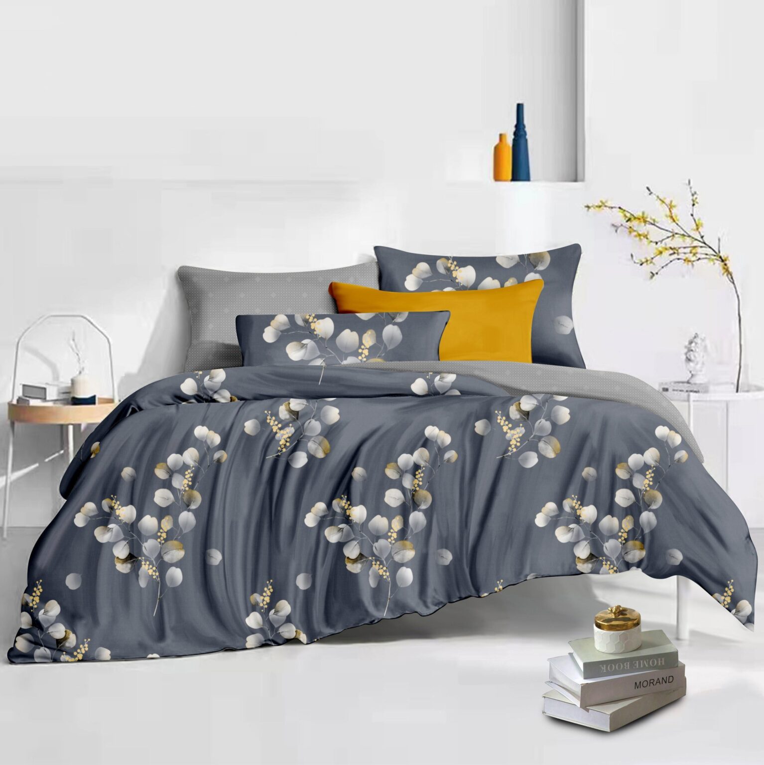 100% Cotton Duvet Covers In Various Sizes |Grey Akira | Miss Lyn
